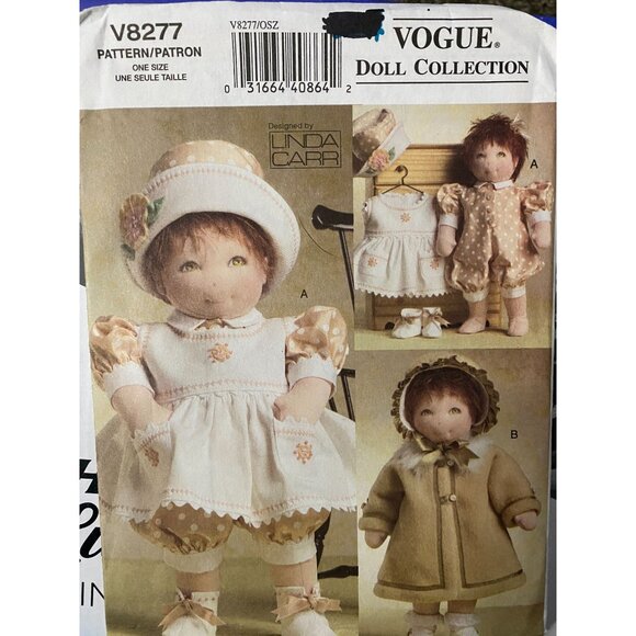 Vogue | Toys | Vogue V8277doll Collection Pattern One Size 5 Baby Doll ...